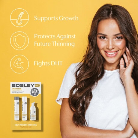 Bosley Defense for Coloured Normal to Fine Hair Starter Pack, 3 Pieces ...