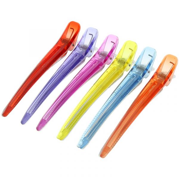 Beauty Pro Sectioning Clips - Assorted Colours with Teeth, 6/Pack, 10 ...