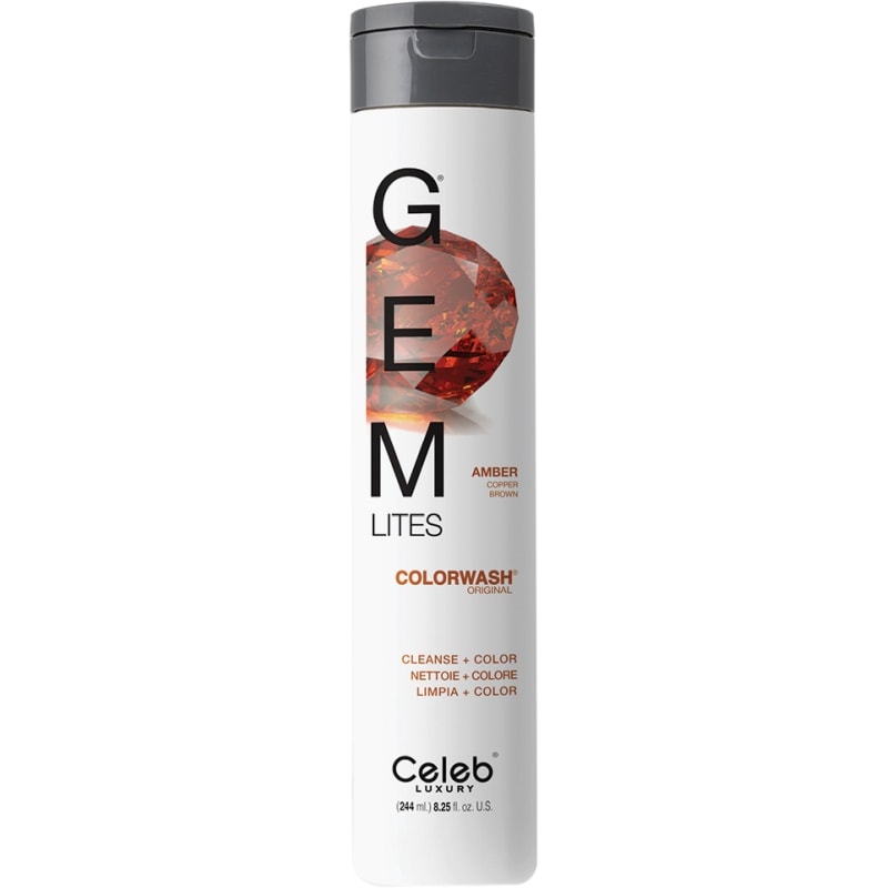 Celeb Luxury Gem Lites Colorwash Shampoo, Amber Copper Brown ...
