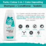 Punky Colour 3-in-1 Color Depositing Shampoo + Conditioner, Tealistic ...