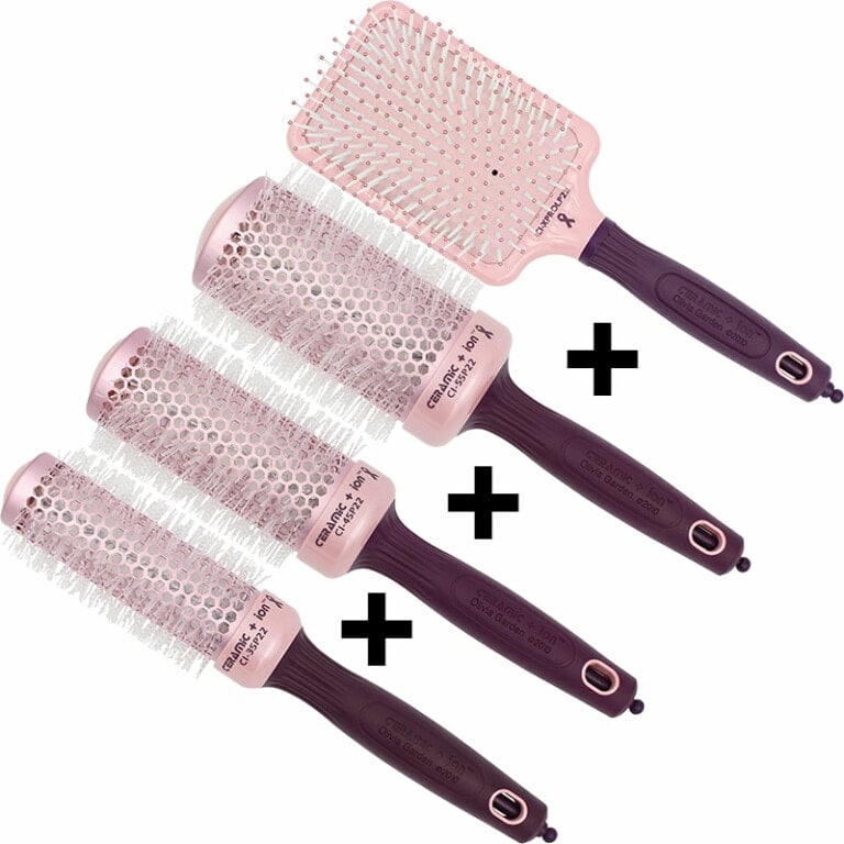 Olivia Garden Ceramic + Ion Thermal Breast Cancer Awareness 2022 Brush ...