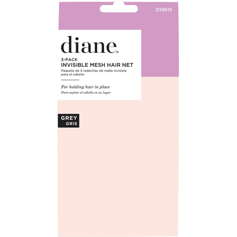 Diane Invisible Mesh Hair Net, Grey, 3/Pack - Hairhouse Warehouse