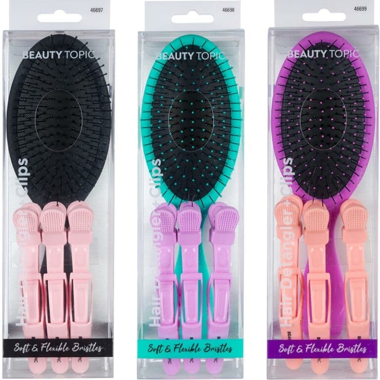 Beauty Topic Hair Detangler Brush & 3 Clips Set - Hairhouse Warehouse