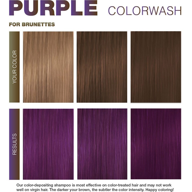 Celeb Luxury Viral Extreme Colorwash for Brunettes, Purple, 244ml ...