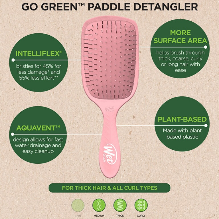 WetBrush Go Green Thick Hair Paddle Detangler - Hairhouse Warehouse