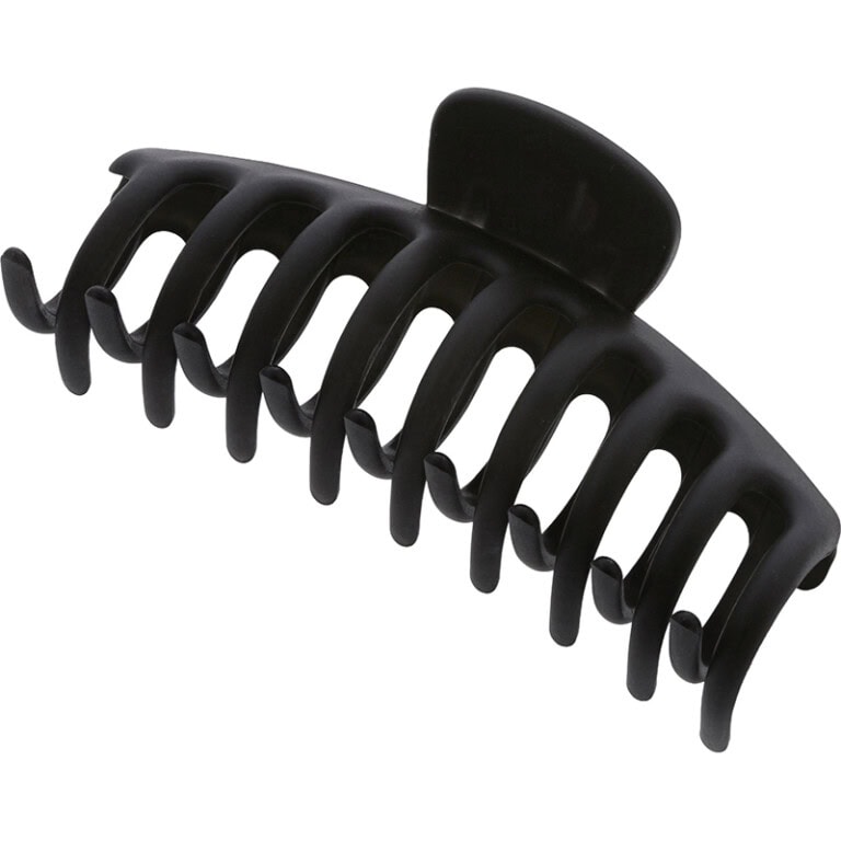 Hair Claw Clip Interlocking Teeth Black, 11cm - Hairhouse Warehouse