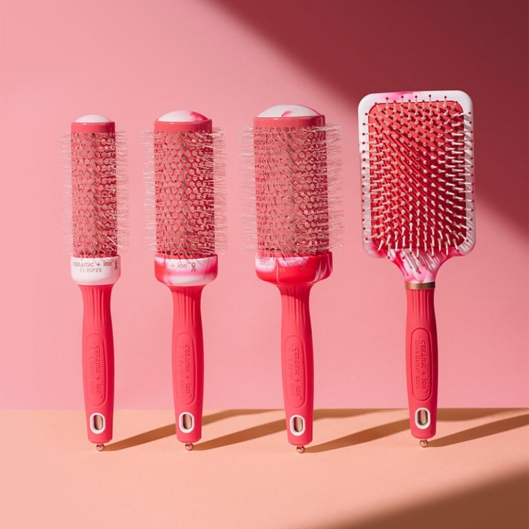 Olivia Garden Ceramic + Ion Thermal Breast Cancer Awareness 2025 Brush ...